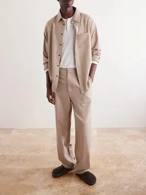 THE ELDER STATESMAN Cashmina Slacker Straight-leg Wool And Cashmere-blend Trousers