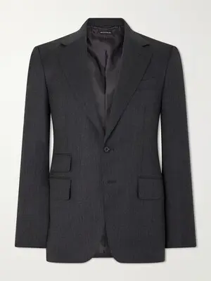 TOM FORD TOM FORD - Shelton Wool-Twill Suit Jacket - Men - Gray  Gray