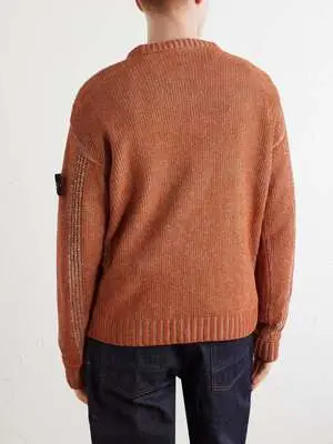 Stone Island Cotton-chenille Mock-neck Sweater