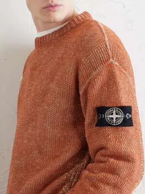 Stone Island Cotton-chenille Mock-neck Sweater