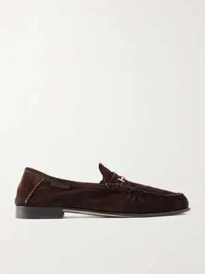 TOM FORD Ripley Embellished Suede Loafers
