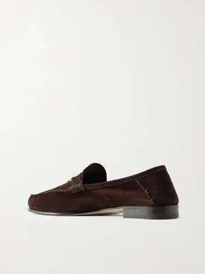 TOM FORD Ripley Embellished Suede Loafers
