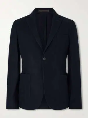 SLOWEAR Wool-blend Jersey Blazer - Navy