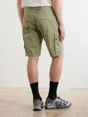 Stone Island Straight-leg Cotton-blend Twill Cargo Shorts