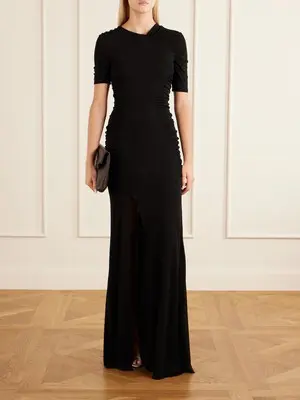 Victoria Beckham Gathered Satin Gown
