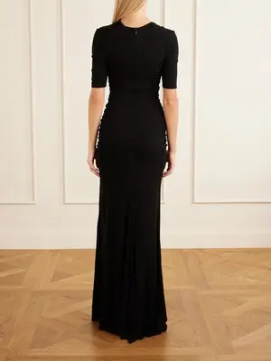 Victoria Beckham Gathered Satin Gown
