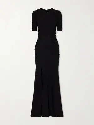 Victoria Beckham Gathered Satin Gown