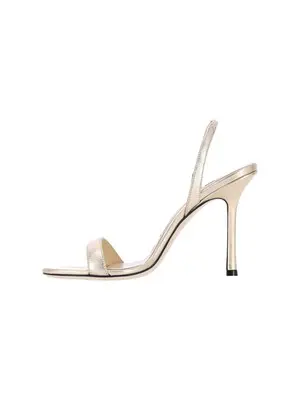 JIMMY CHOO Jenn 100 Slingback Stiletto Sandals - Gold