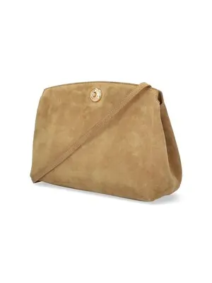 LIFFNER Pushlock Suede Pouch - Beige