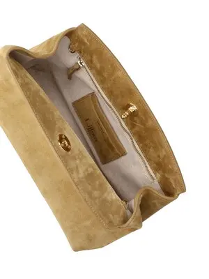 LIFFNER Pushlock Suede Pouch - Beige