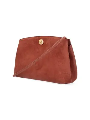 LIFFNER Pouch In Suede "pushlock - Brown