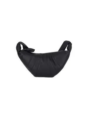 LEMAIRE Small Shoulder Bag "croissant - Black