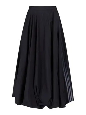 Y3 Midi Skirt "gradient 3 Stripes - Black