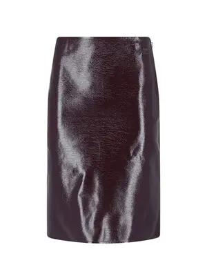 COURREGES Vinyl Midi Skirt - Red