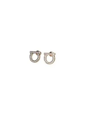 FERRAGAMO Earrings With Rhinestones "gancini