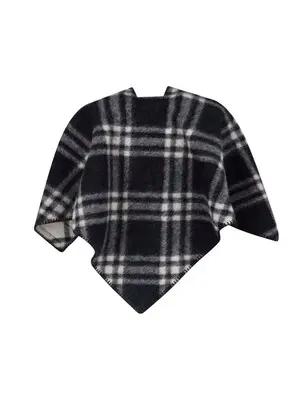 Burberry Wool Cape "check