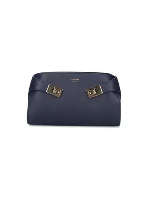 FERRAGAMO Mini Crossbody Bag "hug - Blue