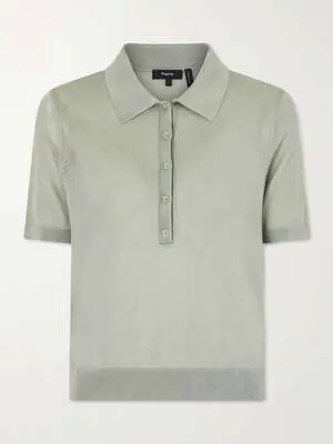 Theory Piqué Polo T-shirt - Green