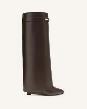 Givenchy Leather Shark Boots - Brown