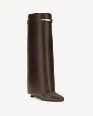 Givenchy Leather Shark Boots - Brown