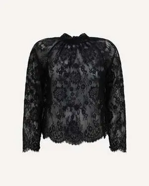 SELF-PORTRAIT Lace High Neck Blouse