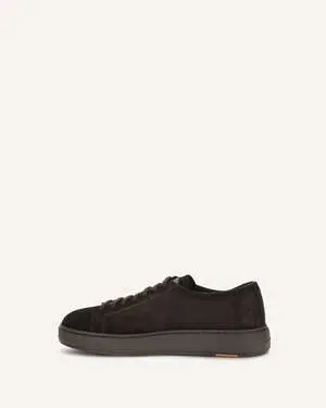 Santoni Suede Lace-up Sneakers - Brown