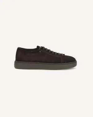 Santoni Suede Lace-up Sneakers - Brown