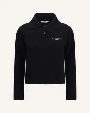 Givenchy Wool And Cashmere Polo Sweater - Black