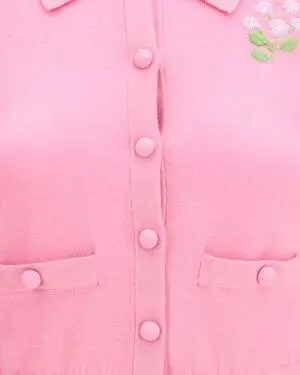 SELF-PORTRAIT Floral Ebroidered Knit Cardigan Feale