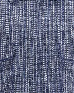 Kiton Textured Tweed Jacket With Zip Closure