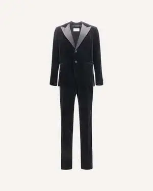 FERRAGAMO Velvet Tuxedo Suit - Black