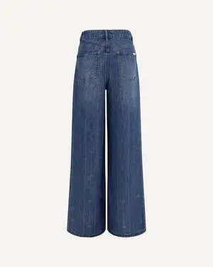 SELF-PORTRAIT Crystal-striped Jeans