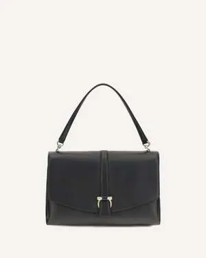 FERRAGAMO Large Mia Shoulder Bag - Black
