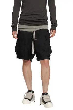 Rick Owens Tower Cargobela Shorts - Black