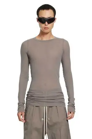Rick Owens Tower Rib Ls T - Grey