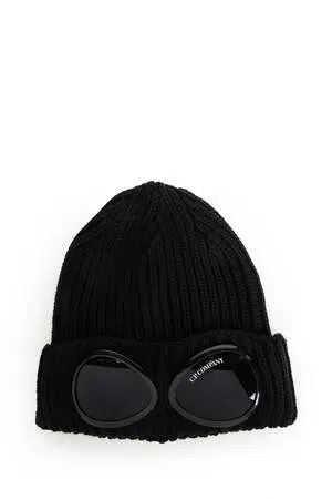 C.P. COMPANY Wool Ribbed Beanie - Black