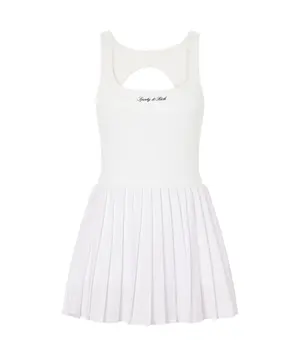 SPORTY & RICH Pleated Tennis Dress With Open Back