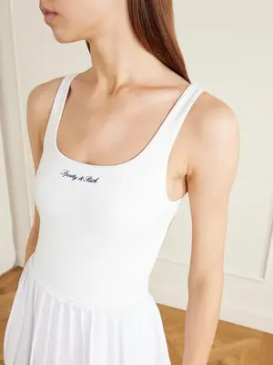 SPORTY & RICH Pleated Tennis Dress With Open Back