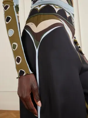 Emilio Pucci Printed Silk-twill Wide-leg Pants