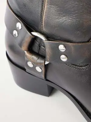 Paris Texas Roxy Studded Leather Knee Boots