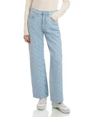 Casablanca Monogram Baggy Jeans - Denim