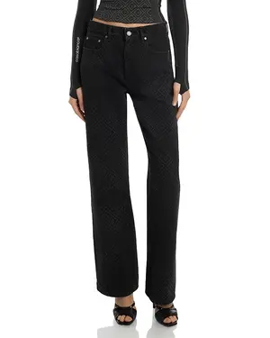 Casablanca Monogram Baggy Jeans - Black