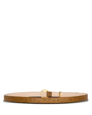 Balmain Embossed Calfskin T-bar Belt