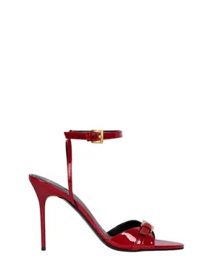 Balmain Anthem Sandals In Smooth Calfskin Leather