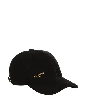 Balmain Paris Velvet Cap - Black