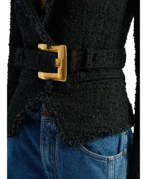 Balmain Belted Tweed Jacket