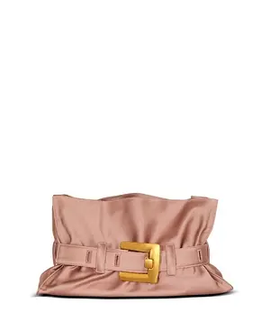 Balmain Satin Anthem Shoulder Bag - Pink