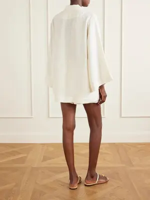 Lisa Marie Fernandez Tie-detailed Woven Tunic