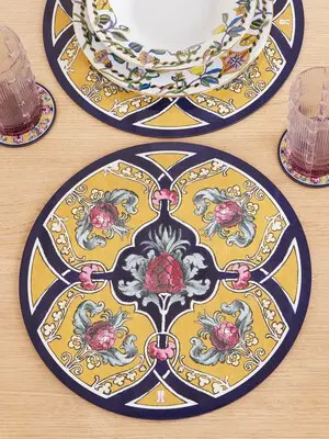 La DoubleJ Set Of Two Panted Wood Placemats