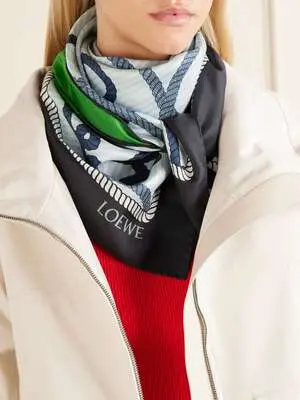 Loewe Printed Silk Scarf
